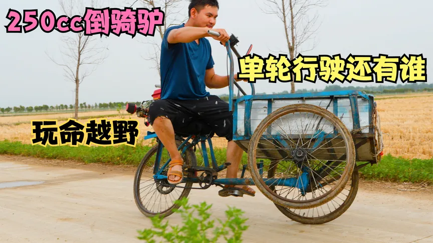 真不简单!改装倒骑驴的乐趣。倒骑驴自行车改装倒三轮摩托车