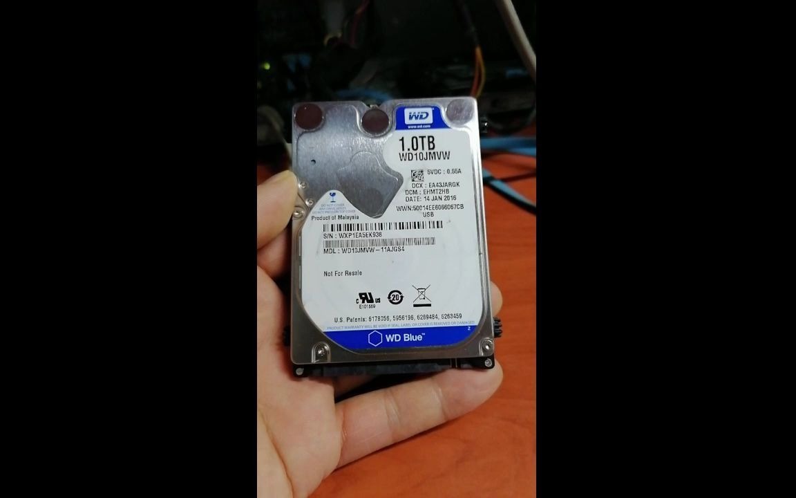 WD 1TB 西部数据移动硬盘的数据恢复