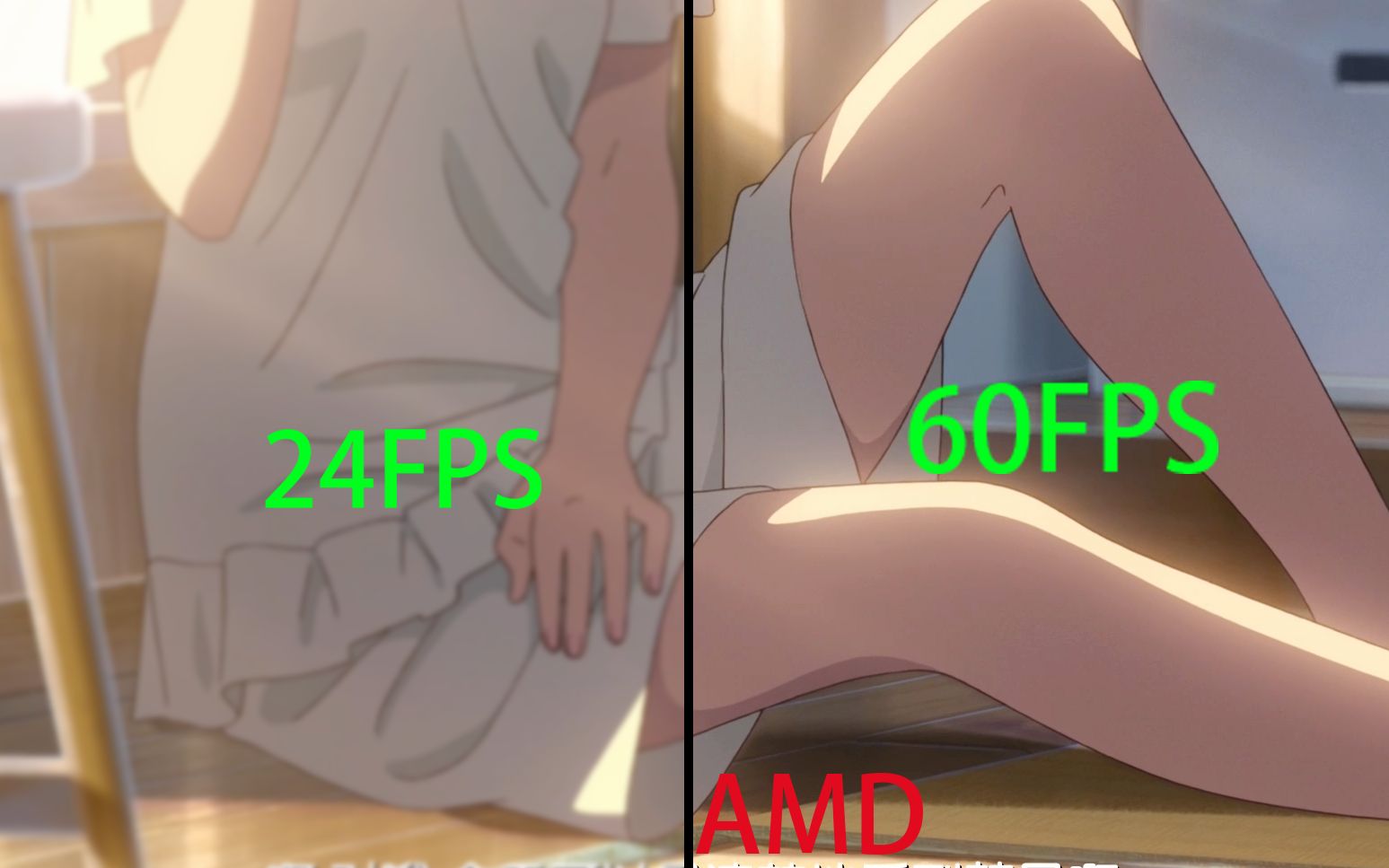你的名字神仙画质60帧踩点AMD实时补帧技术yes!显卡RX580 8G