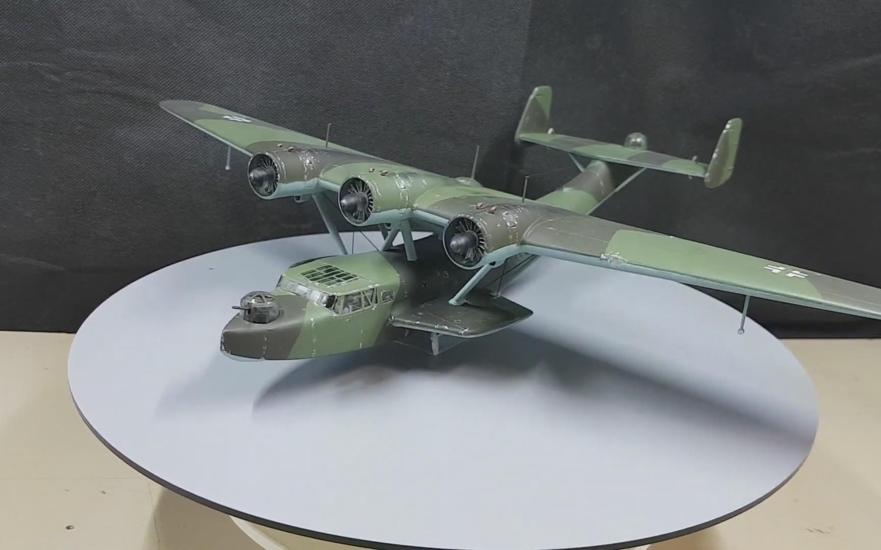 意大利Italeri 1/72 道尼尔 Do-24T 水上飞机模型制作视频(静改动螺旋桨)