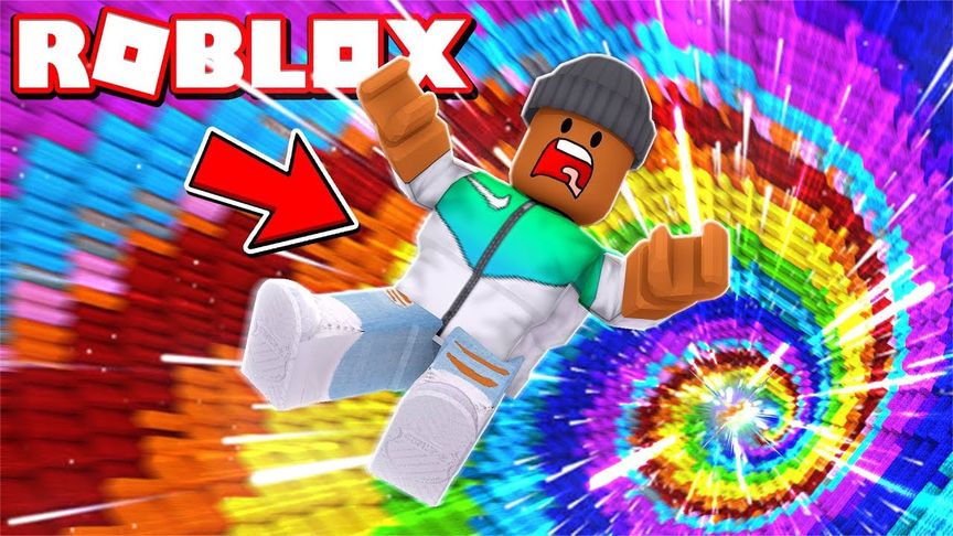 Roblox自由坠落模拟器:穿越时空我跳下了神奇的洞!小飞象解说