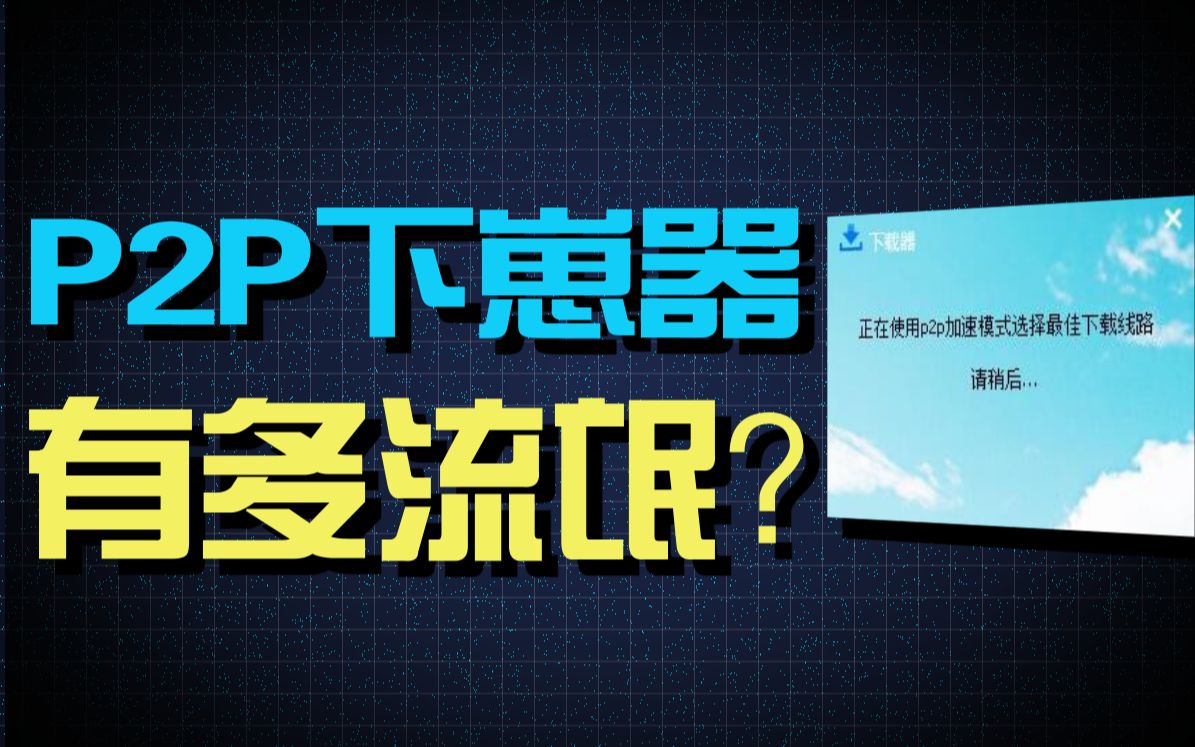 当我作死在电脑上下载了p2p下崽器后
