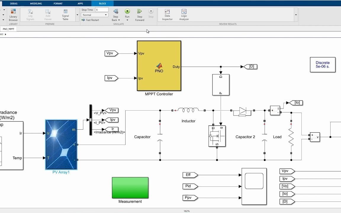 ...(P&O) MPPT for PV System MATLAB Simulink扰动观察法mppt仿真