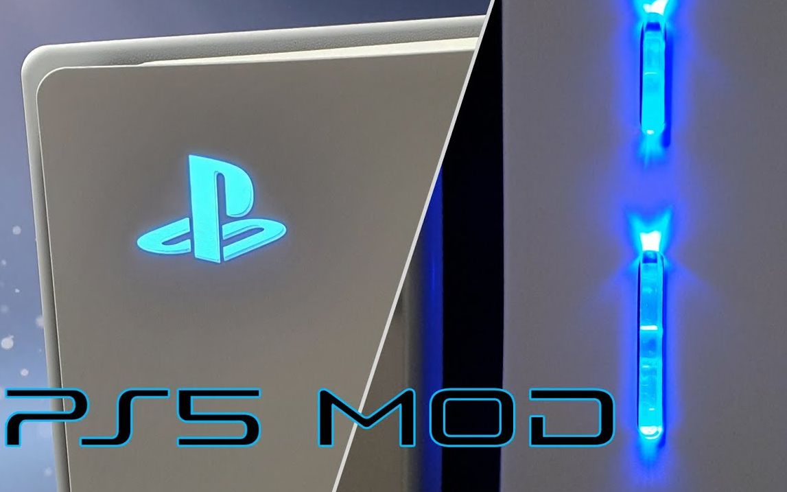 索尼Playstation5游戏机 PS5自定义LED按钮 - 霜白色模组