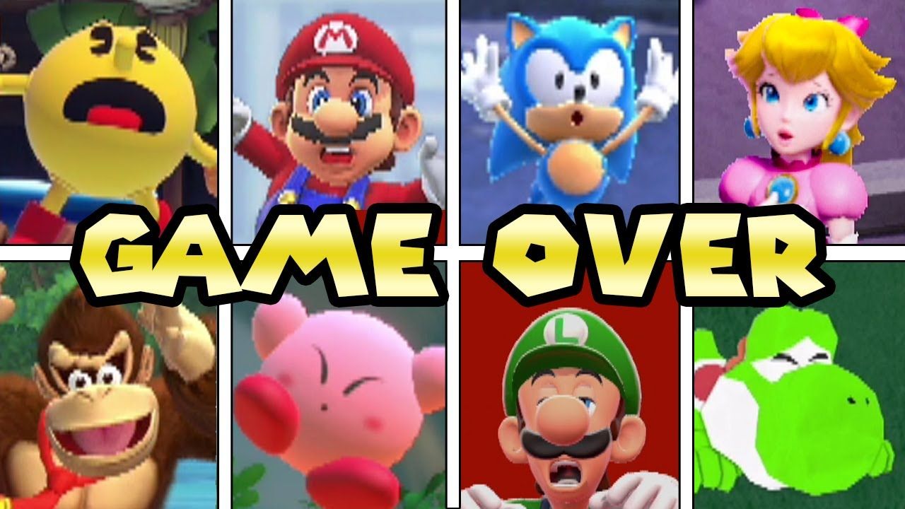 一百个任天堂Switch游戏的死亡动作和游戏结束画面合集【马里奥惊奇...