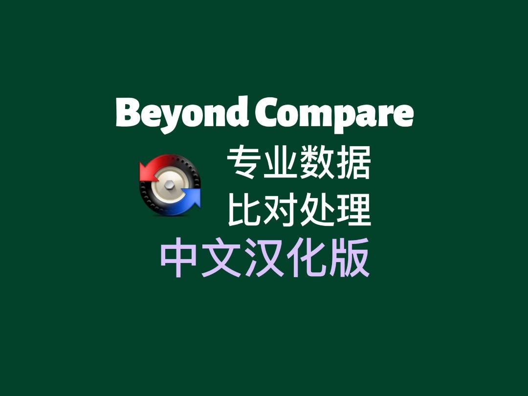 数据分析比较和处理工具:Beyond Compare中文汉化版