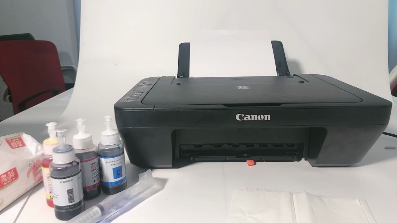 佳能装内胆后加墨水教程