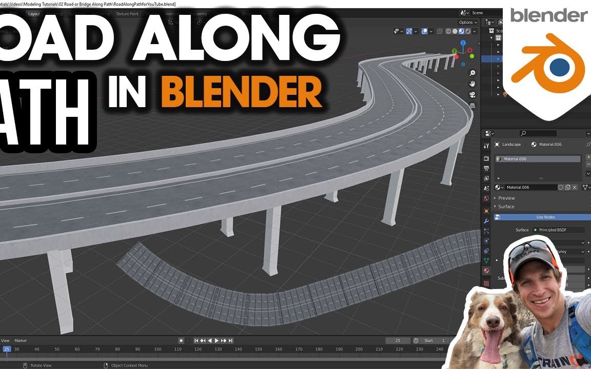 Blender制作路径跟随的高速公路效果(队列转弯)