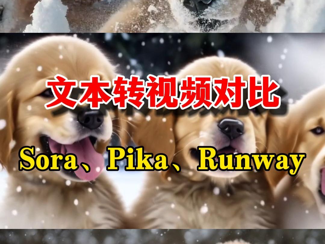 一样的提示词Sora、Pika、Runway转视频对比
