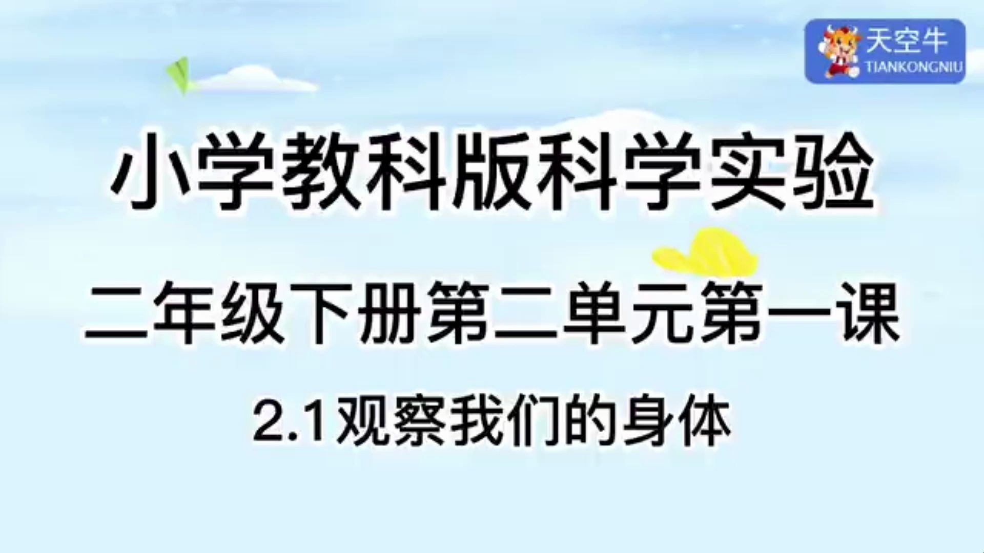 二下2.1 小学教科版科学实验二年级下册第二单元第一课2.1观察我们的...