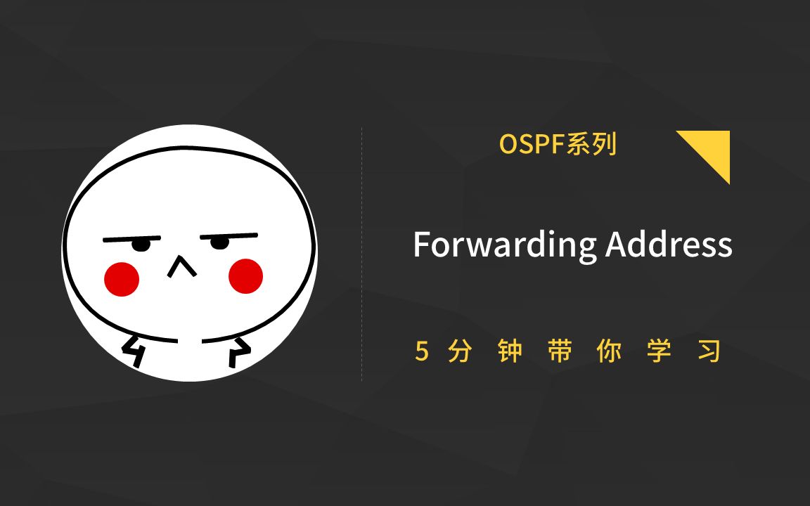 OSPF协议特性 - Forwarding Address