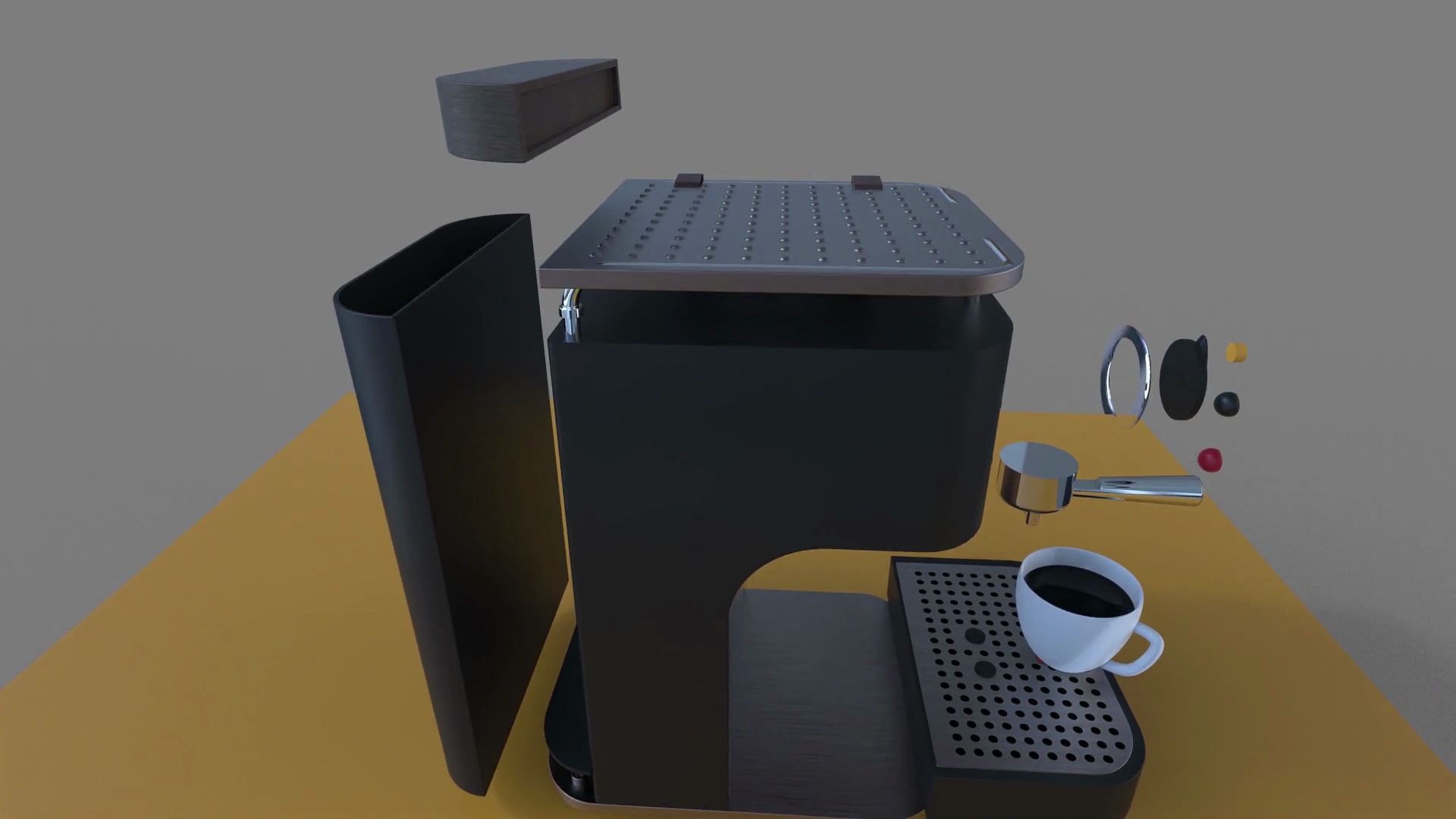 咖啡机爆炸图动画