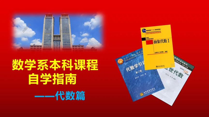 数学系本科课程自学指南:代数篇