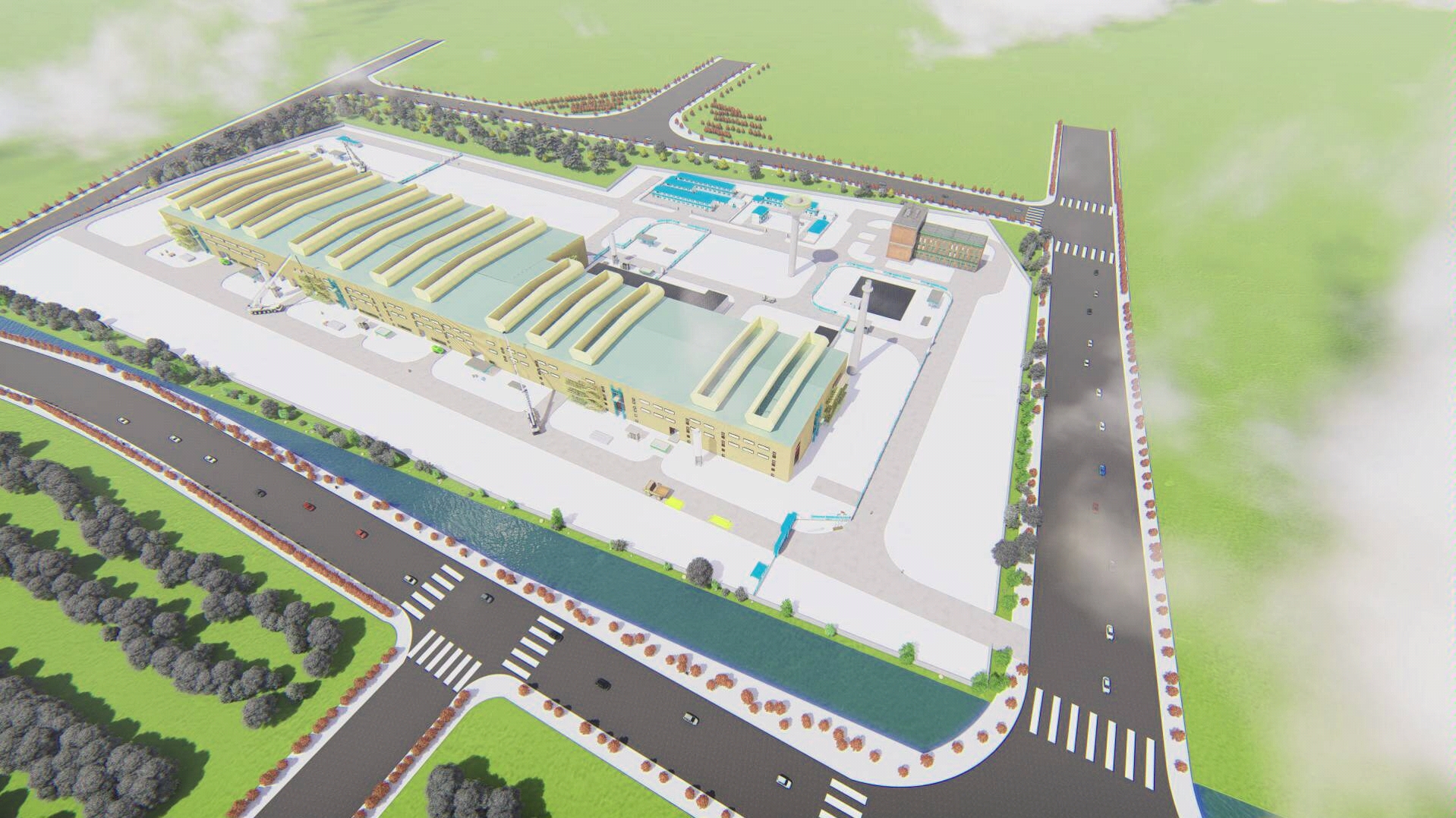 revit与lumion8结合施工现场三维场部漫游动画。