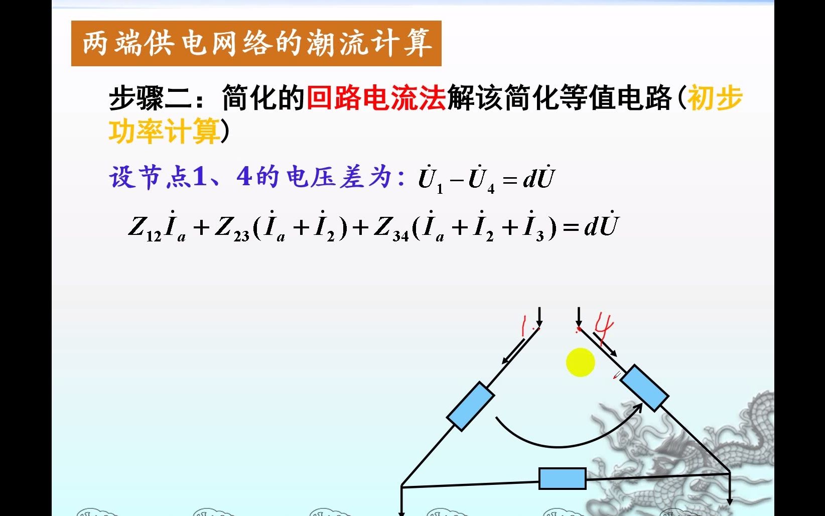 电力系统分析-有压差环形网络潮流计算原理