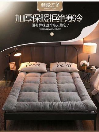 羊羔绒床垫、打地铺、木板床、学生宿舍、榻榻米、家居使用、正反...