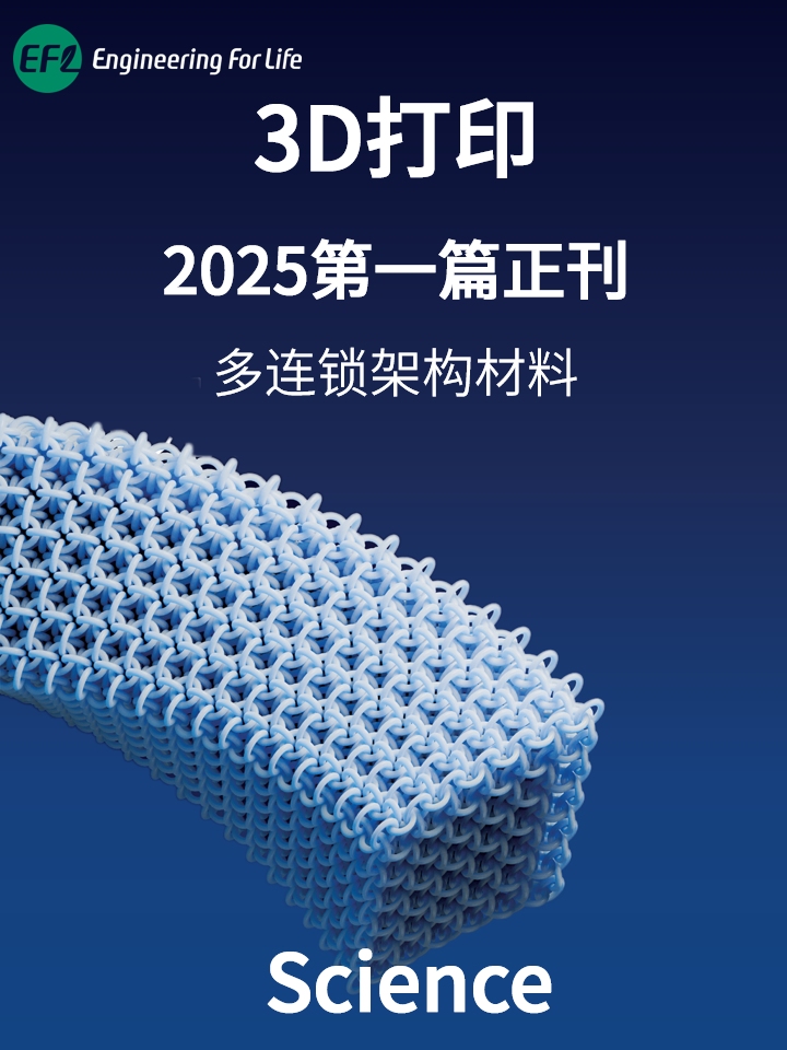 3D打印2025年首篇Science:多连锁架构材料