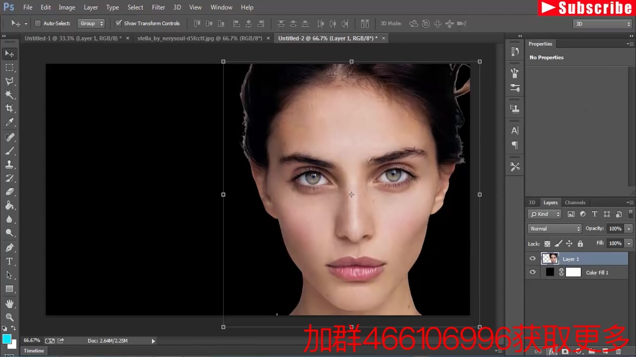 PS入门教程:人物面部水花特效