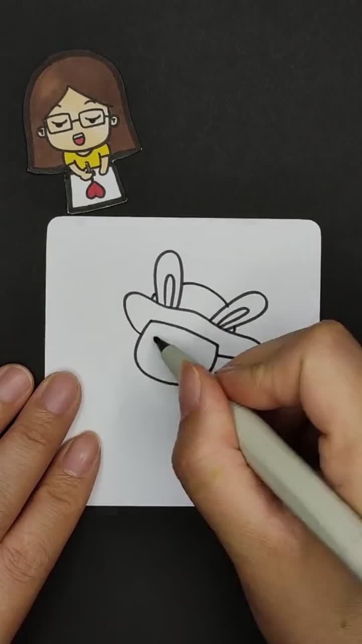 这样画兔子最可爱゜