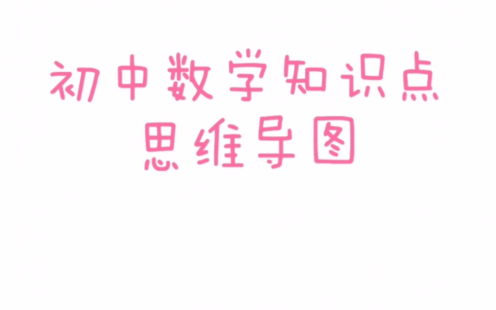 初中数学知识点思维导图——3.3反比例函数