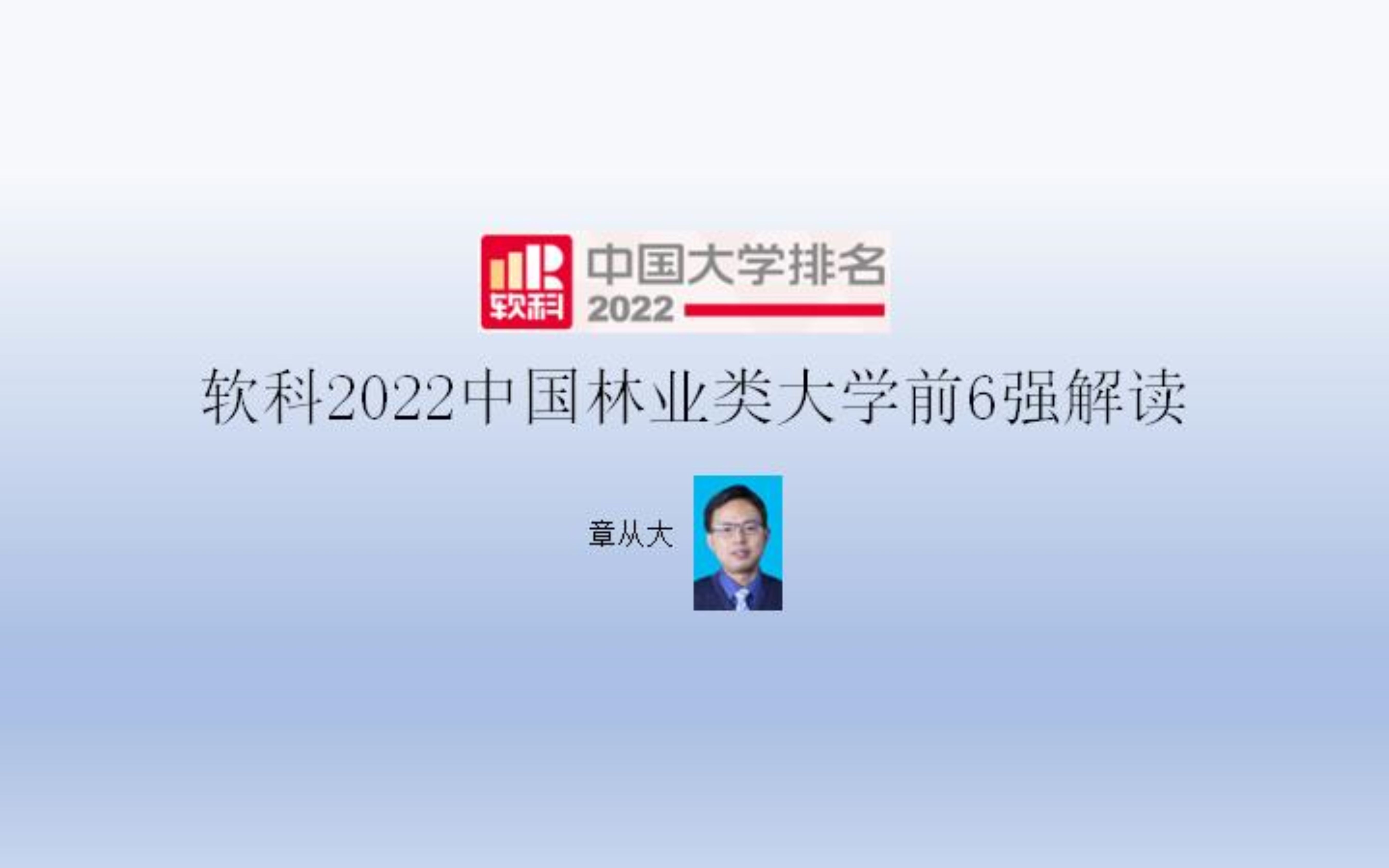 软科2022中国林业类大学前6强解读,含北京林业大学