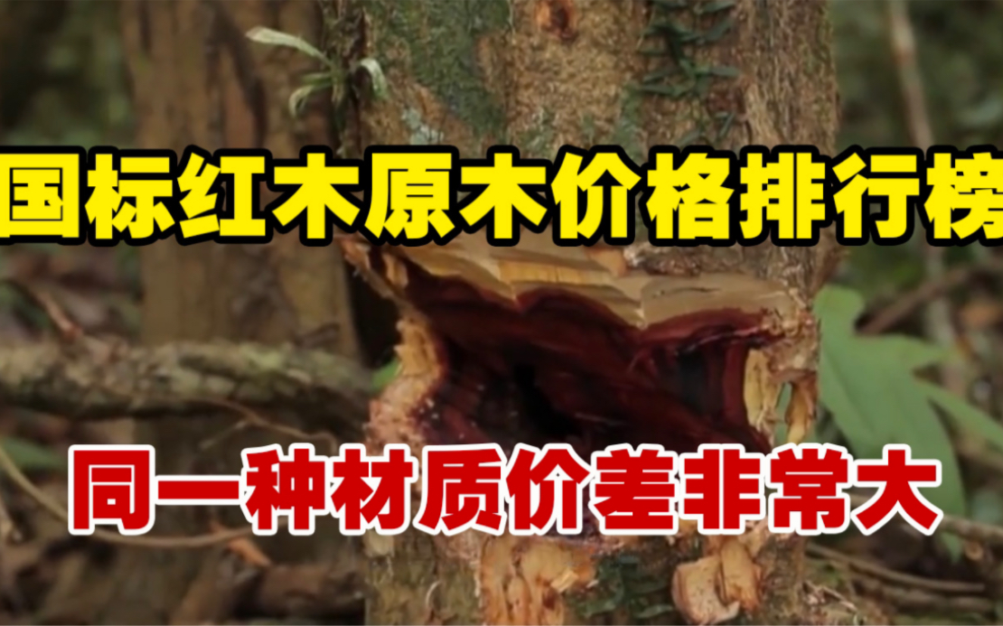 国标红木原木价格排行榜,您买对了吗?有的原木价差非常大,记得保存哦