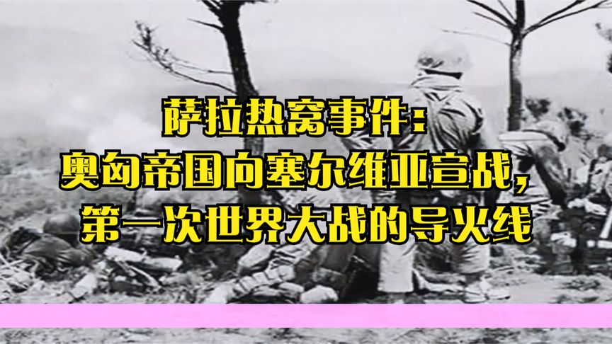 萨拉热窝事件:奥匈帝国向塞尔维亚宣战,第一次世界大战的导火线