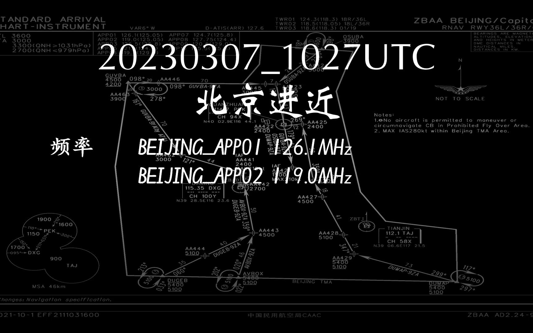 【ATC录音】北京进近 20230307_1027UTC BEIJING APP01 02