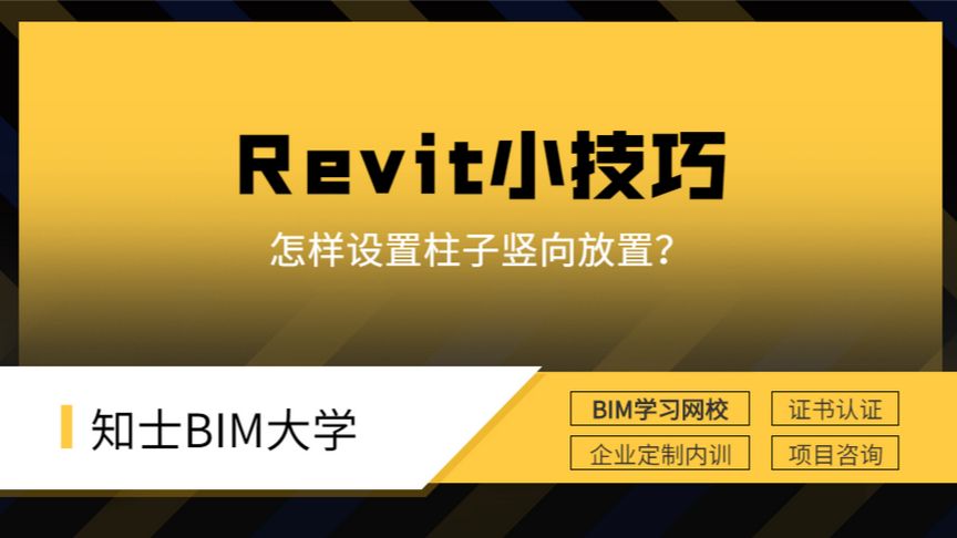 Revit小技巧:怎样设置柱子竖向放置
