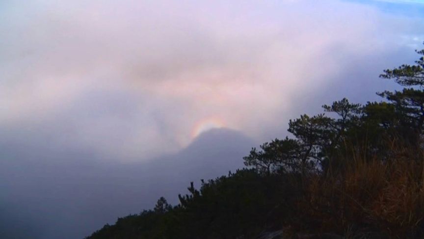 62秒丨新年好兆头 庐山出现云海日晕奇观