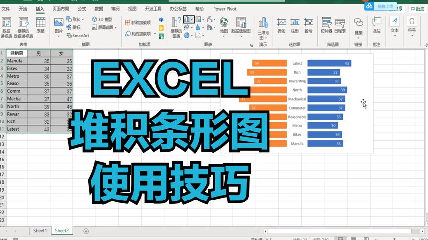 EXCEL实用图表 巧用堆积条形图