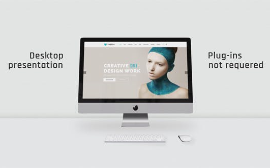 AE模板-苹果电脑桌面演示视频网站演示视频苹果电脑样机介绍视频...