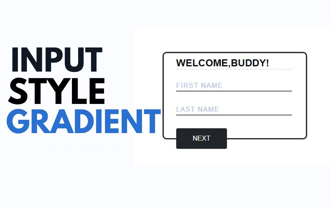使用HTML和CSS表单输入动画 | 渐变样式