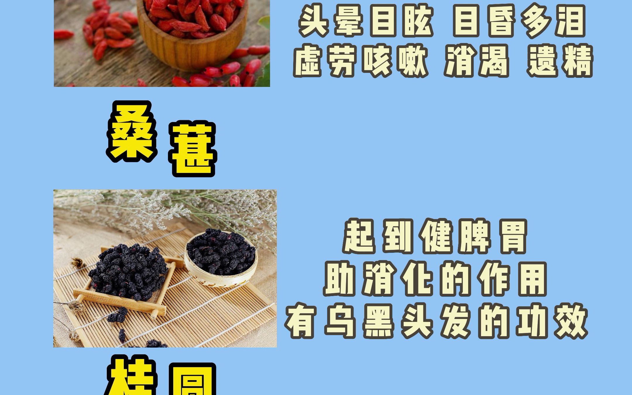 枸杞+桑葚+桂圆,自己能做的养生茶