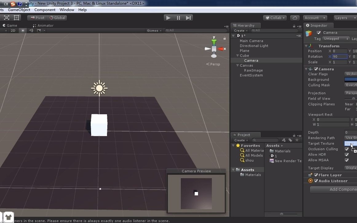 Unity中制作小地图