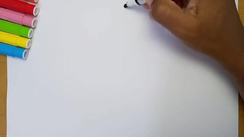 教孩子画五角星并涂色