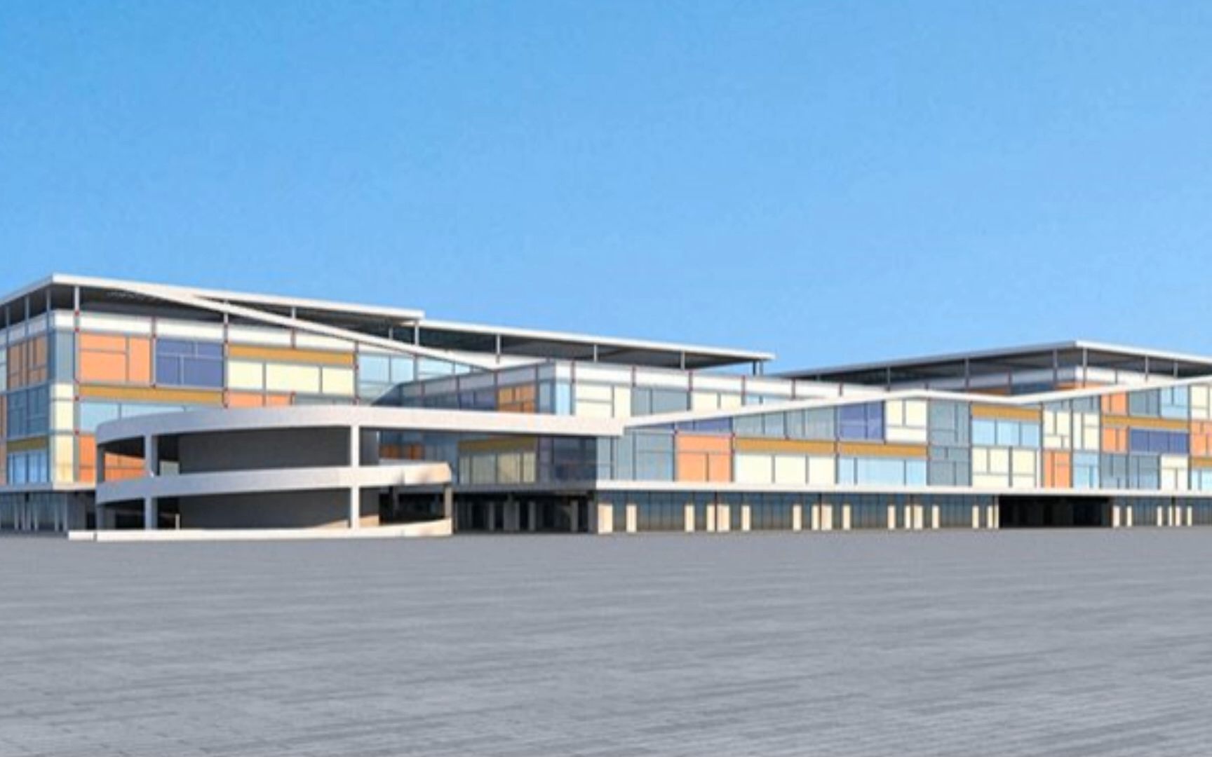 会展中心建筑外观设计案例效果图