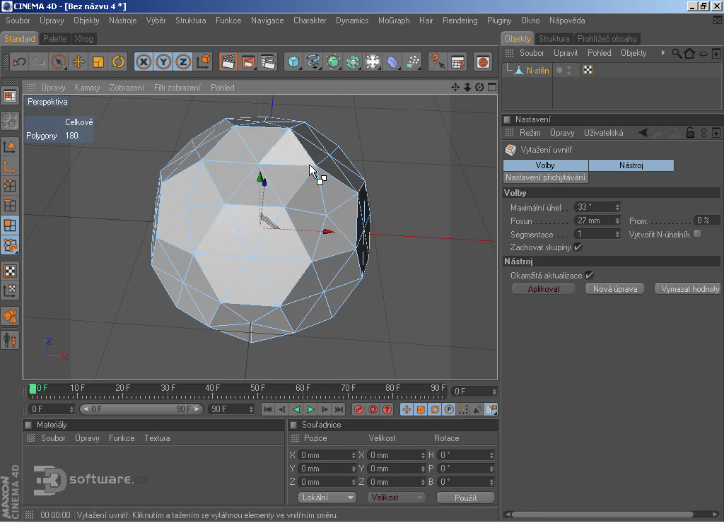 C4D 足球建模 非英语版 tutorialy_fotbal
