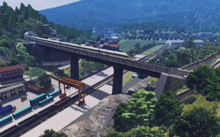 【模拟火车Train Simulation】成渝高铁横跨国铁作业区;兔子CRH3C...