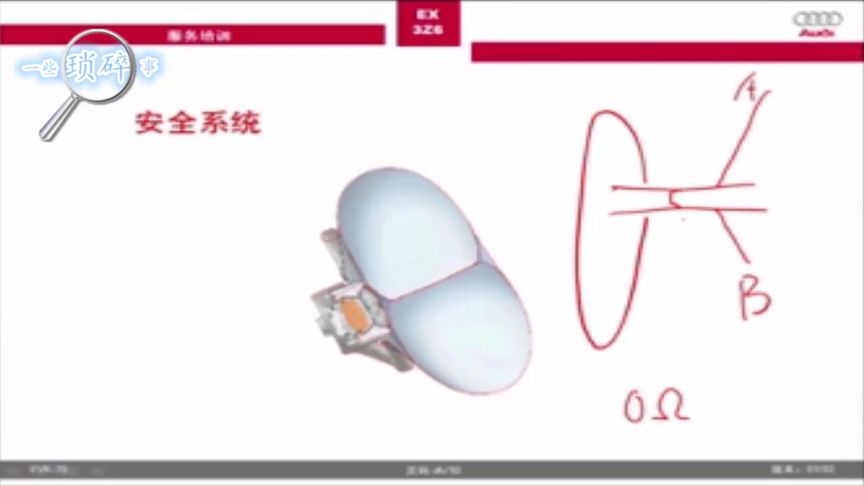 汽车维修视频教程之奥迪车身电器分析安全气囊!