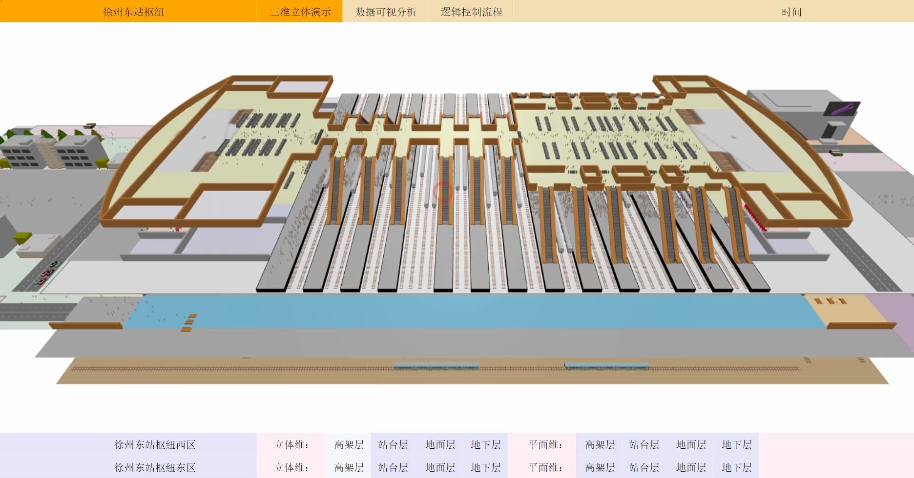 AnyLogic客运站枢纽客流组织仿真优化