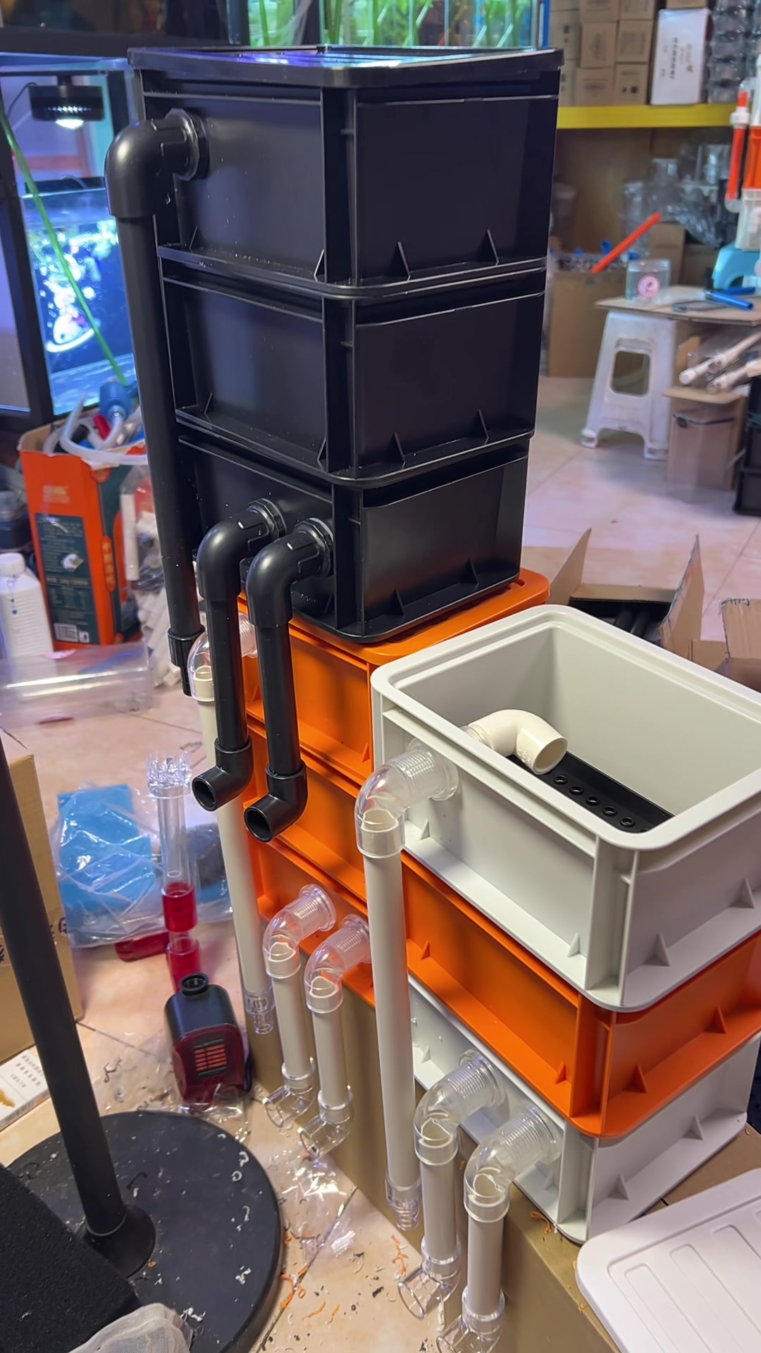 小型迷你周转箱50以下鱼缸使用#鱼缸过滤 #水族器材 #养鱼人