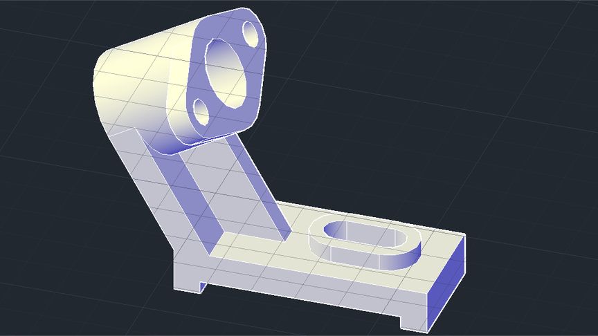 CAD三维绘图练习,零基础学CAD立体,CAD实例练习,用户坐标系。