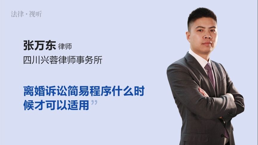 离婚诉讼简易程序什么时候才可以适用