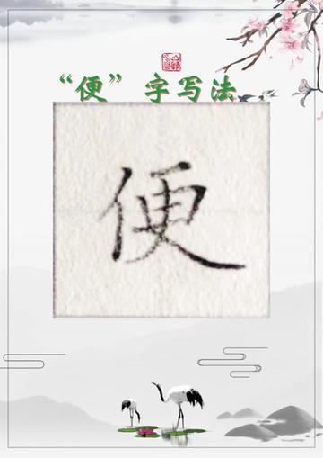 便字写法书法硬笔书法楷书规范字书写上热门