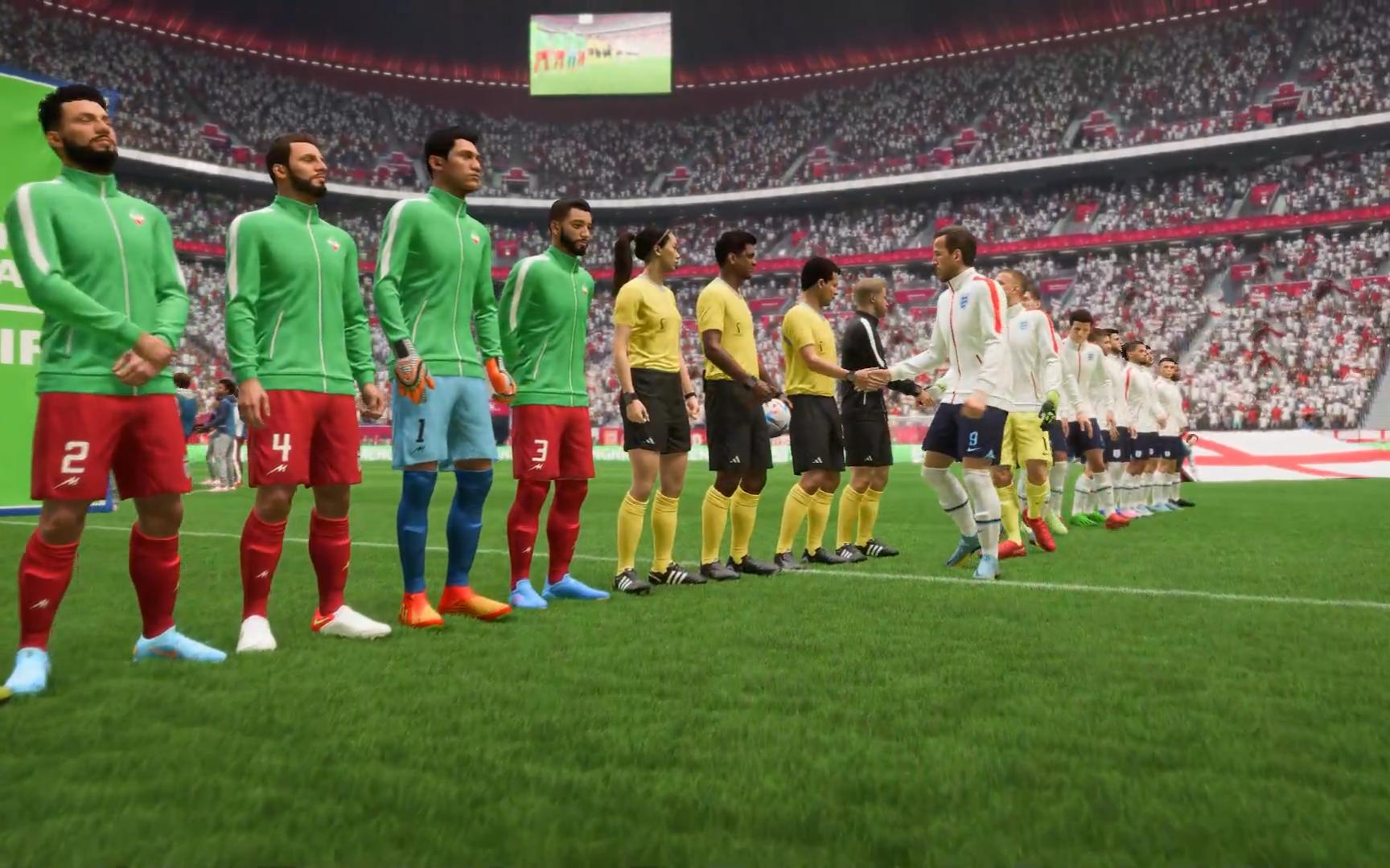 【FIFA23】英格兰 VS 伊朗 世界杯小组赛B组【进场特写镜头 VIP纯享...