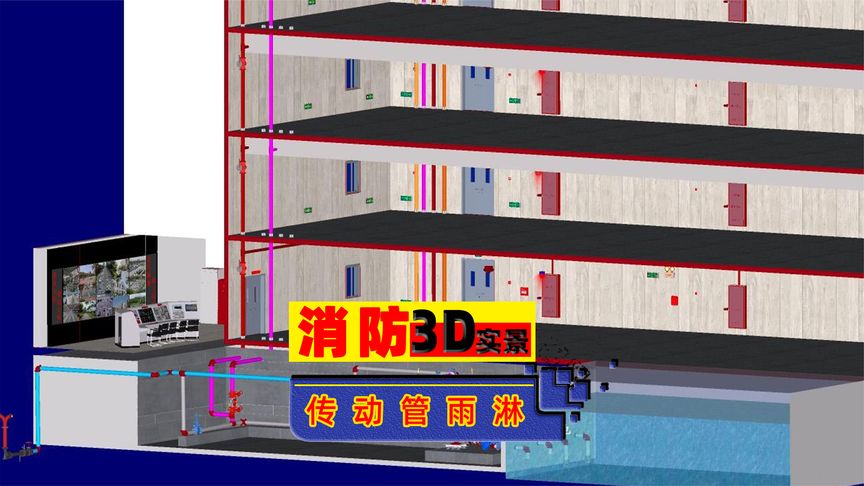 一级消防工程师3D实景模型动画记忆轻松学传动管雨淋系统
