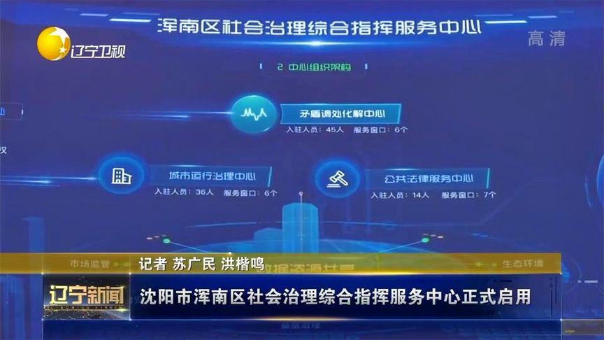 沈阳市浑南区社会治理综合指挥服务中心正式启用