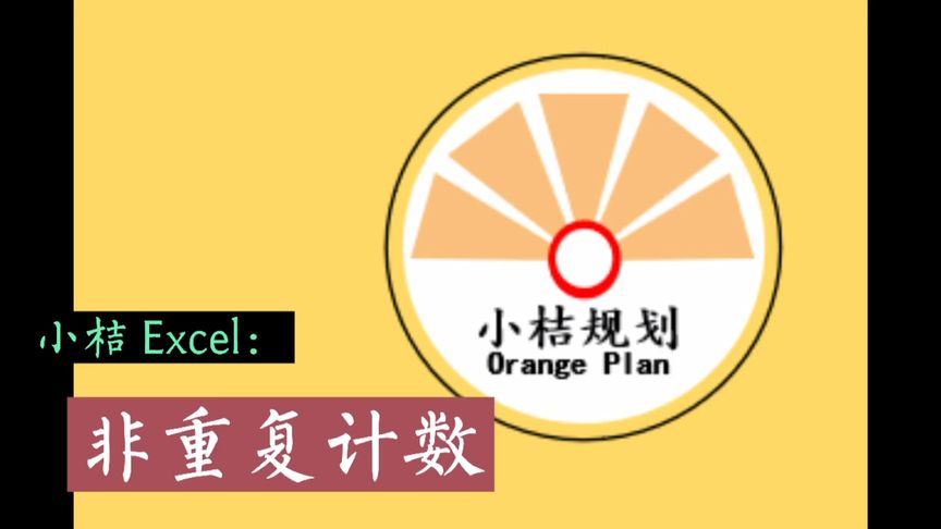 小桔Excel:表格进阶之非重复计数～最后有小桔知识点哦