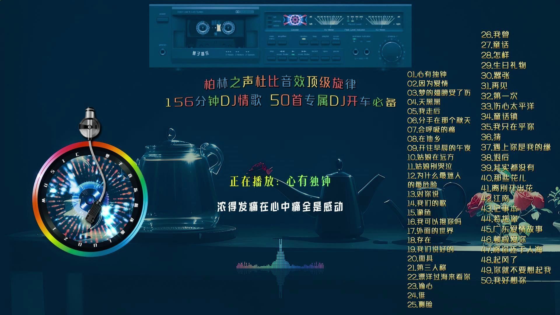 柏林之声杜比音效顶级旋律,156分钟DJ情歌,50首专属DJ开车必备!